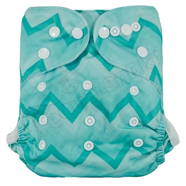 Pañal Barrera Pierna zigzag-agua-marina | Unitalla Reutilizable ...