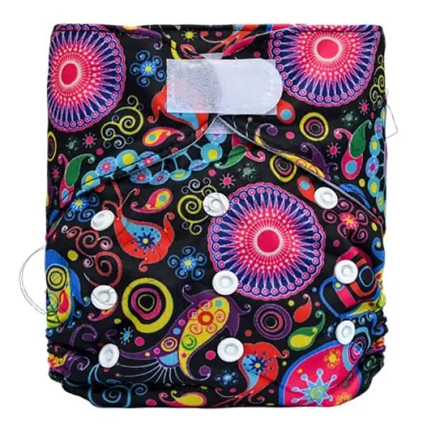 Pañal Ecológico Velcro Mandala Paisley | Unitalla – Pequelandia – Mi tienda