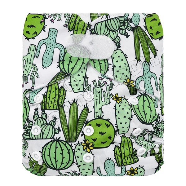 Pañal Ecológico Velcro Cactus florido | Unitalla – Pequelandia – Mi tienda